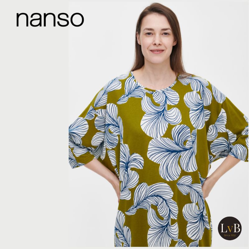 Nanso - Sulka - Kaftan - Avocado Feather | Lingerie van Bokhoven