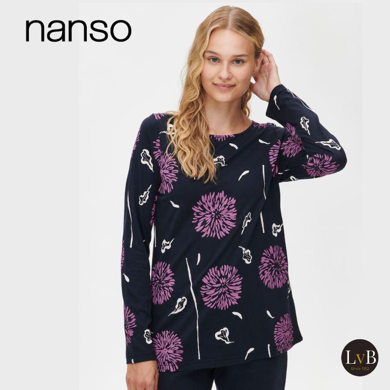 Nanso - Krystanteemi - Pyjama - Plum Chrysant | Lingerie van Bokhoven